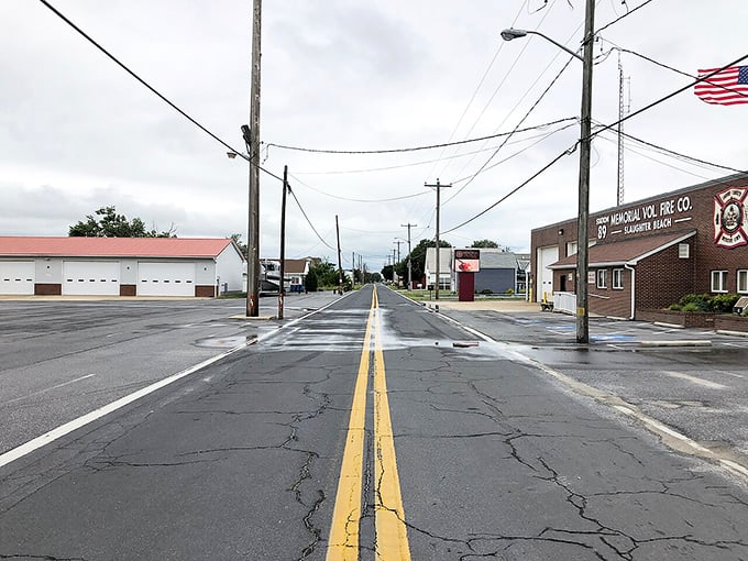 The docks of Slaughter Beach wait patiently for returning boats, like open arms welcoming weary travelers home.