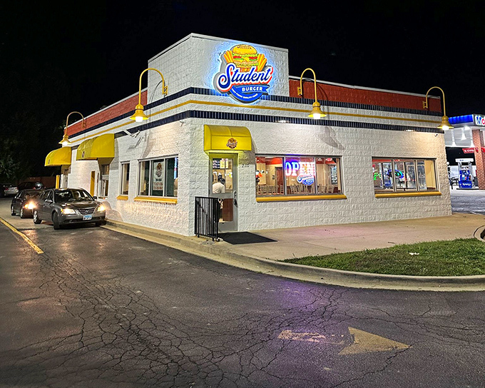 Night or day, this glowing beacon of burger goodness proves that following dietary rules doesn't mean sacrificing flavor.