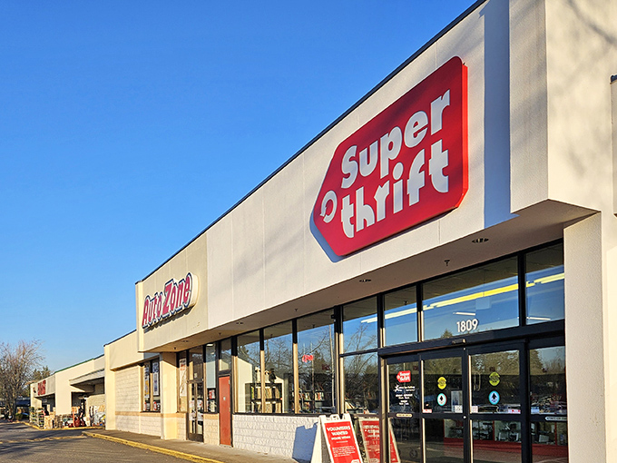 Don't let the simple storefront fool you - SuperThrift packs an impressive variety of treasures behind those glass doors.