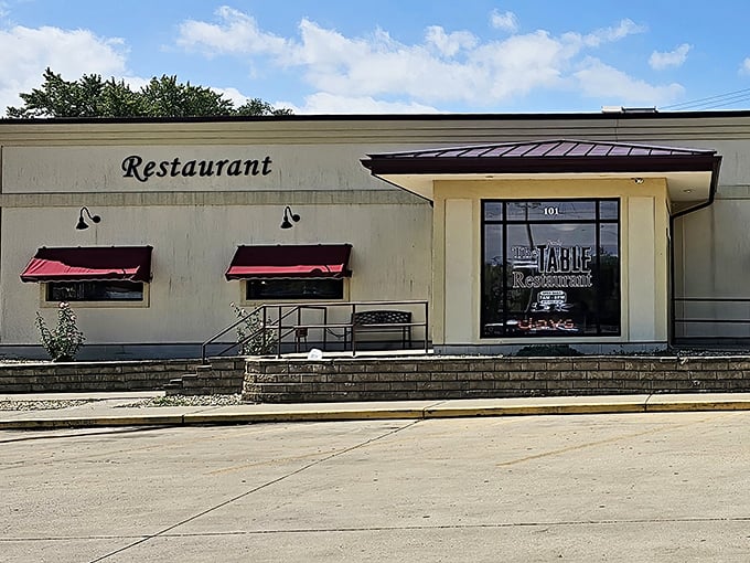 Those red awnings at Watseka Table are like little flags saying "Breakfast victory happens here!"