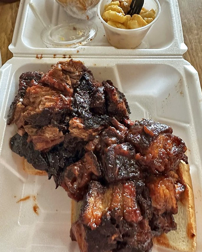Burnt ends and ribs&mdash;the barbecue lover's jackpot. That bark is the result of time, smoke, and a pitmaster who understands the meaning of patience.
