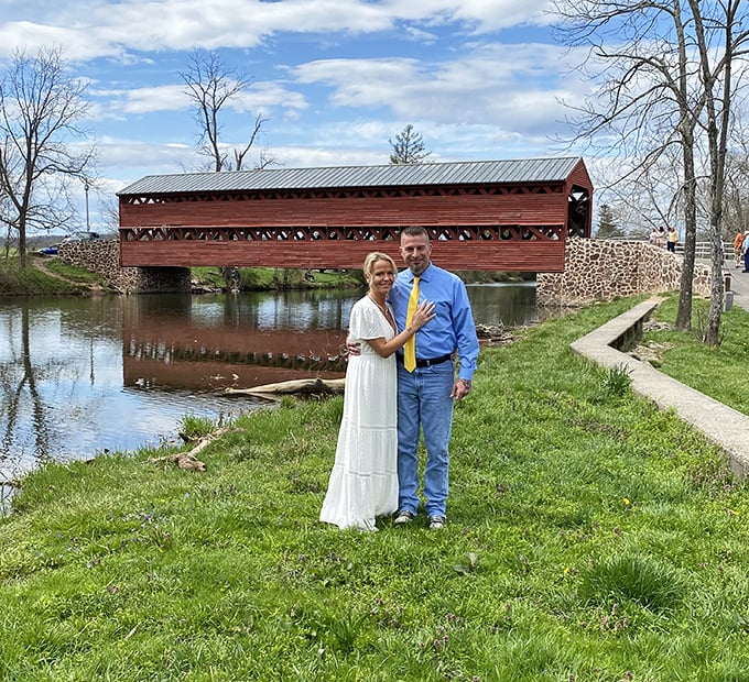 The bridge provides a timeless backdrop for creating personal memories alongside the historical ones that permeate this place.