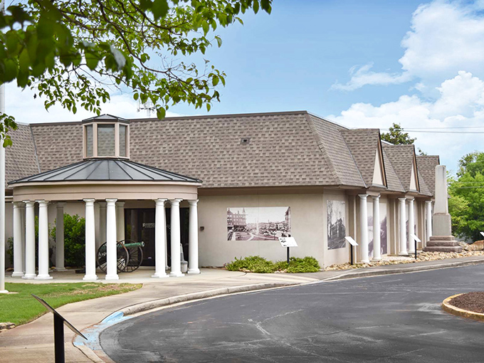 The Anderson County Museum doesn't just preserve history&mdash;it celebrates it. This welcoming entrance invites visitors to discover stories that shaped this corner of South Carolina.