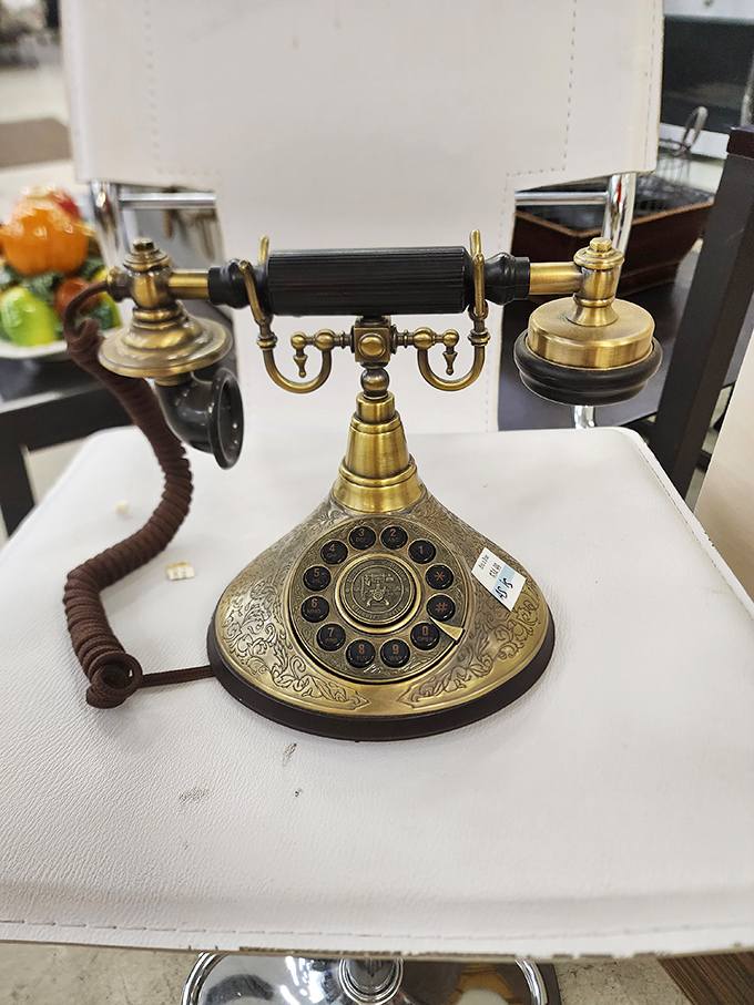 This vintage telephone isn't just retro-cool d&eacute;cor &ndash; it's a time machine to when "call waiting" meant someone standing by with patience.