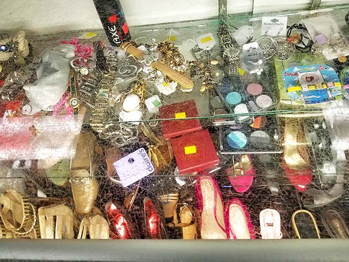 The jewelry case is where patience pays off. Dig through costume pieces and occasionally strike gold&mdash;sometimes literally.