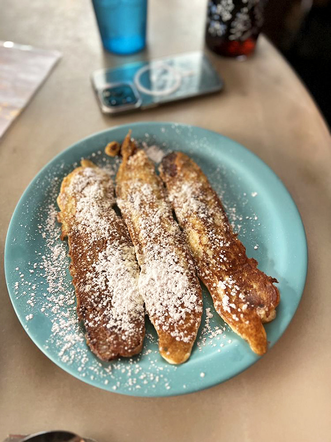 French toast fingers dusted with powdered sugar&mdash;for when you need breakfast that doubles as dessert and triples as finger food.