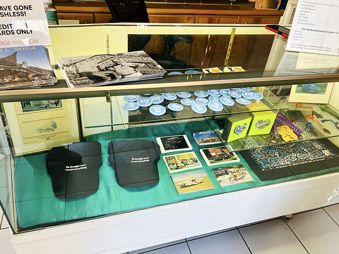 The gift shop offers mementos that are decidedly more portable than taking home part of the actual house&mdash;though tourists have surely been tempted.