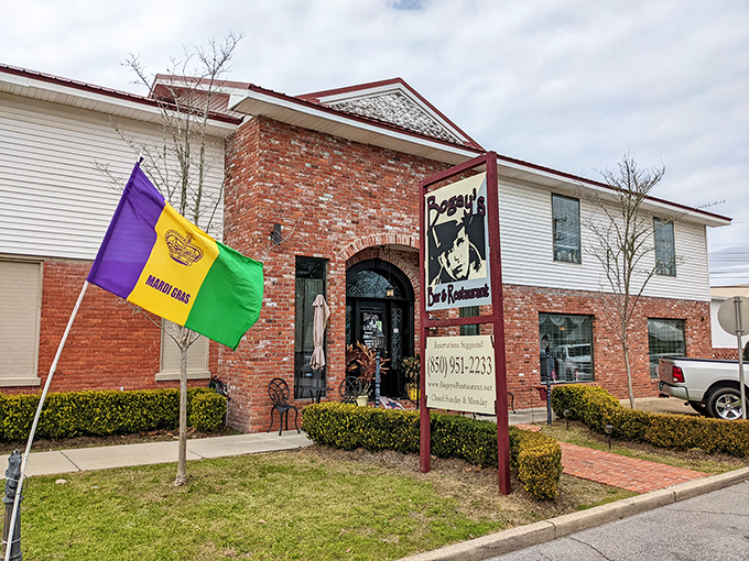 Bogey's flies the Mardi Gras flag proudly, promising Southern hospitality with a side of Louisiana flair. Your diet doesn't stand a chance.