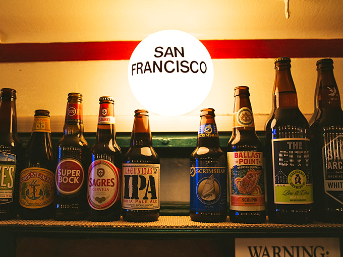 The beer selection includes Portuguese Sagres alongside local craft brews&mdash;a perfect metaphor for this diner's beautiful cultural fusion.