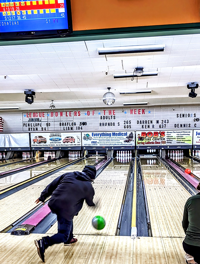 Nothing says small-town America like a bowling alley where your score is displayed for all to see—humbling and exhilarating in equal measure.