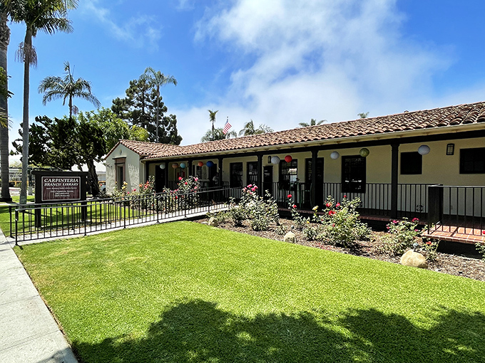 Behind these Mission-style walls and manicured gardens, Carpinteria's community gathers to celebrate literature and learning in Mediterranean-inspired surroundings.