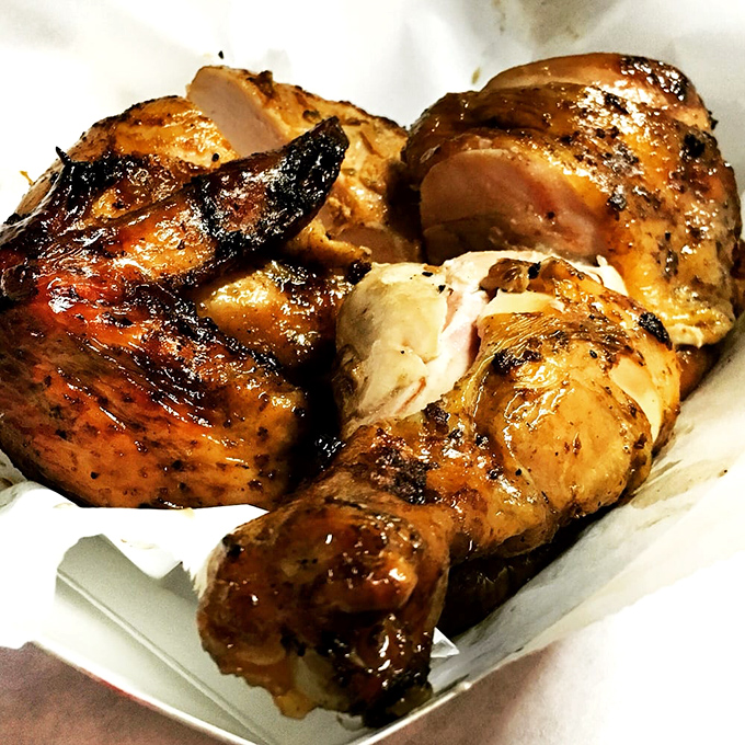 Smoked chicken that proves poultry deserves respect in the barbecue world. Golden, glistening, and ready for its close-up.
