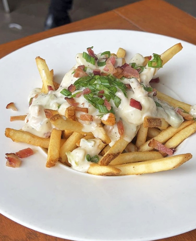 Chowder fries topped with bacon and cheese &ndash; because sometimes you need comfort food with extra comfort. 