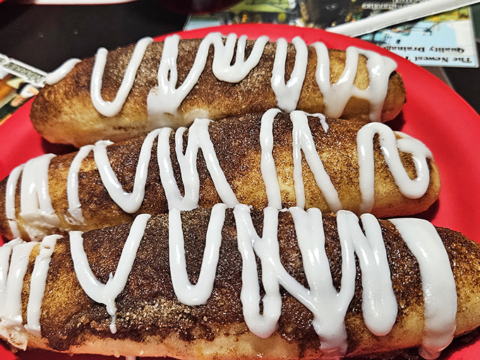 Cinnamon sugar breadsticks drizzled with icing &ndash; because sometimes dessert disguises itself as a side dish.