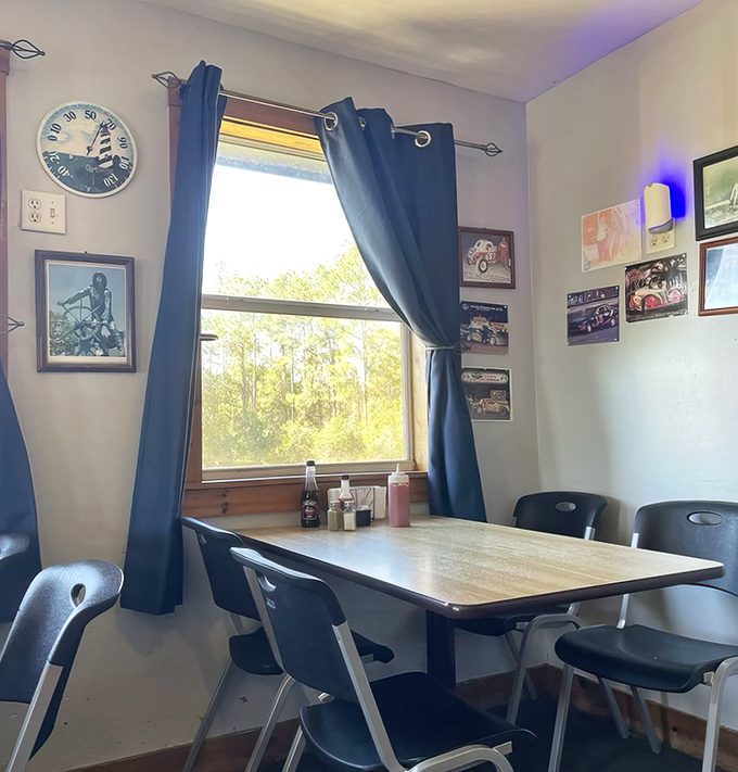 That corner table by the window isn't just a seat &ndash; it's prime real estate for watching Florida greenery while diving into ocean treasures.