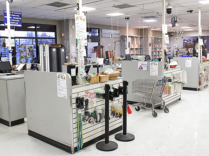 The checkout counter where dreams become reality and wallets breathe sighs of relief instead of panic.