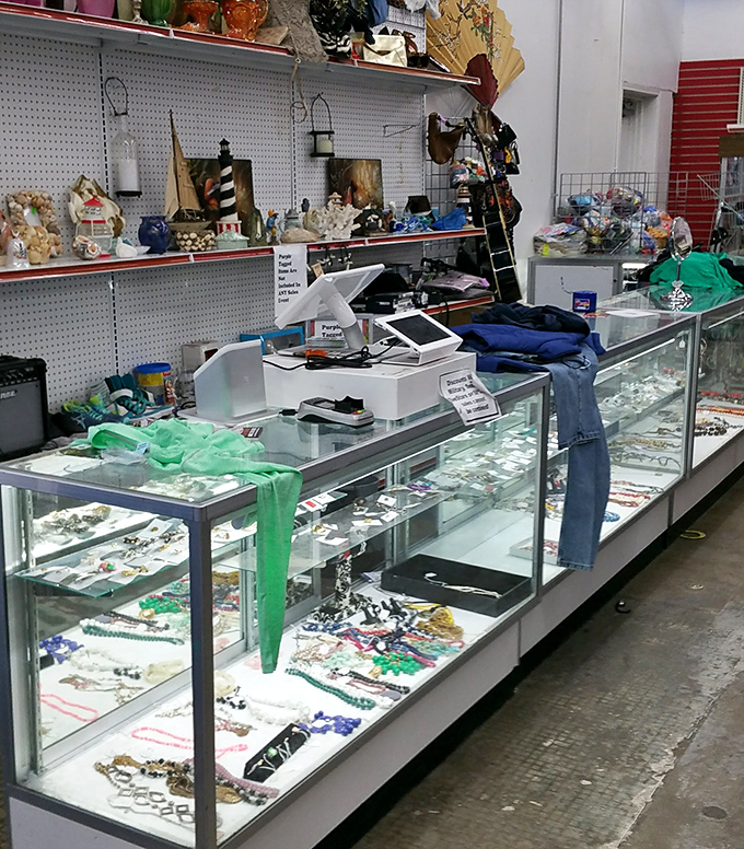 The checkout counter stands ready to tally up your triumphant haul of discoveries.