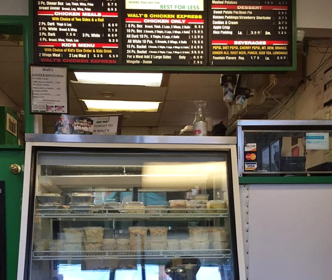 The ordering counter&mdash;where dreams of perfectly seasoned chicken begin their journey from menu board to happy stomach.