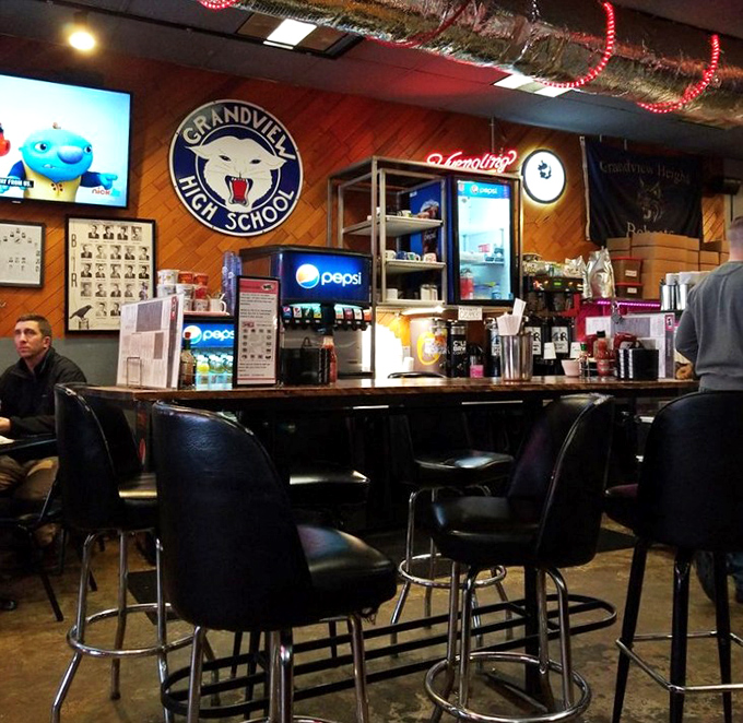 Counter seating where conversations flow as freely as the coffee and community connections form.