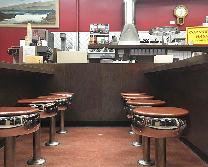 These counter stools have witnessed more Portland stories than any novelist. Each one holds decades of conversations and coffee refills.