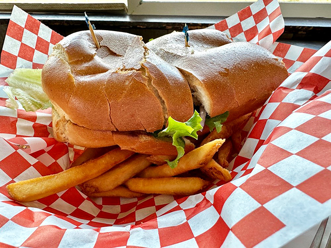 A sandwich that answers the eternal question: "What if we took the ocean's finest treasure and put it between bread?" Gloriously.