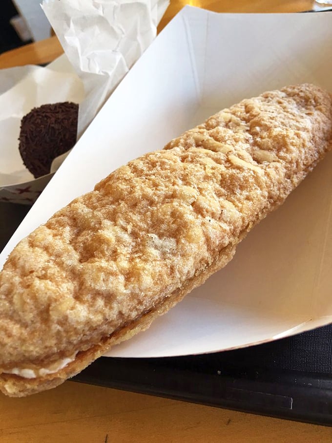 This Danish waffle is what breakfast dreams are made of – crisp, buttery, and waiting patiently for your coffee to catch up.