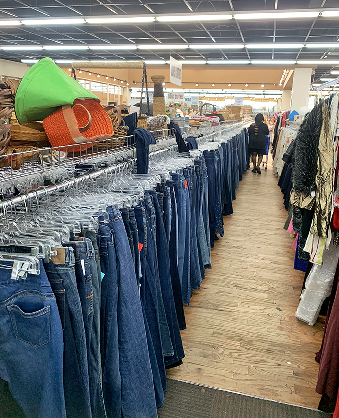 The denim district: where finding the perfect pair of jeans doesn't require trying on seventeen pairs in a tiny fitting room.