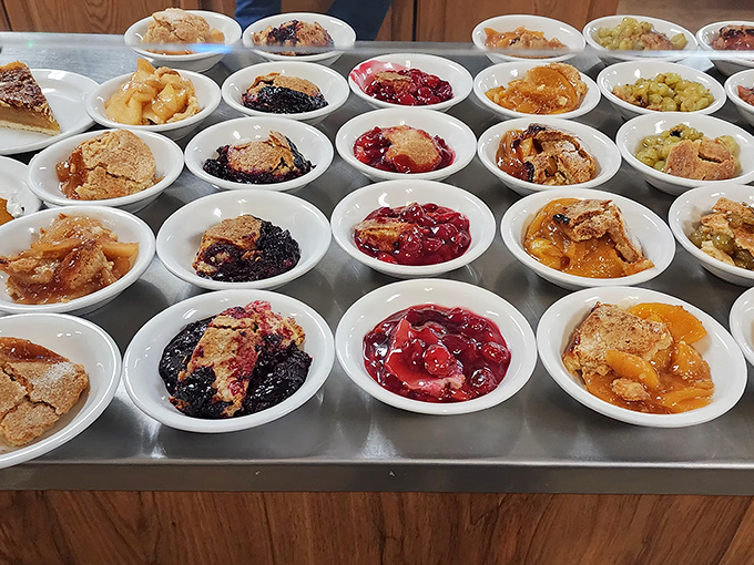 Individual dessert portions promise sweet endings to an already perfect comfort food symphony.