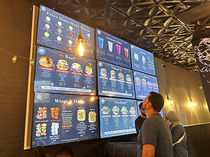 Menu boards this extensive require contemplation time. Like choosing which ride to hit first at Disney, but with more delicious consequences.