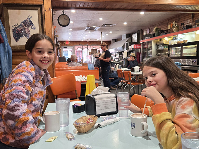 The orange booths have witnessed countless family meals, first dates, and morning-after breakfasts&mdash;if they could talk, they'd tell you to order dessert.