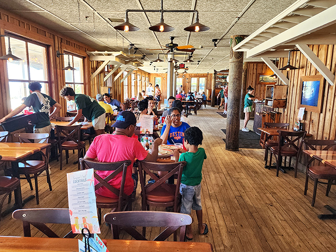 The dining room buzzes with the sound of happiness&mdash;or maybe that's just people discovering their fish tacos for the first time.