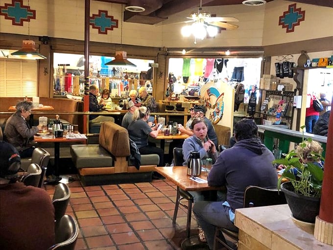 Where locals and tourists unite under the universal language of "pass the syrup, please." Morning conversations fueled by caffeine and carbs.