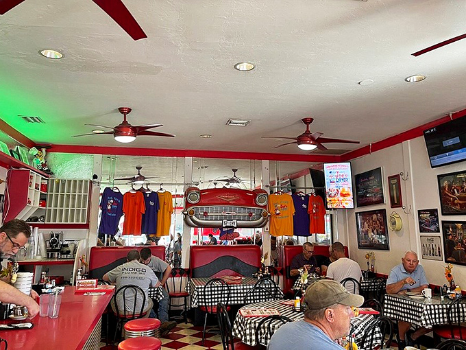 Where strangers become neighbors and neighbors become family&mdash;the dining room hums with conversation and classic Americana.