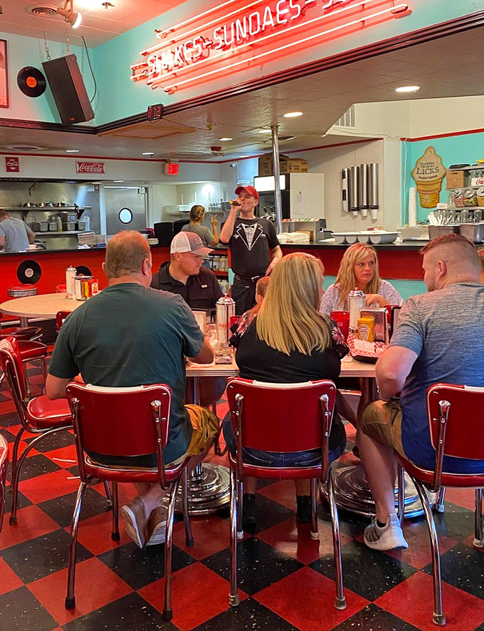 Where dinner comes with a show! A singing server serenades diners with tunes as delicious as the food.