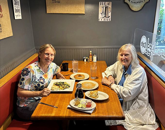 The universal language of breakfast joy, spoken fluently by diners whose smiles say more than any Yelp review ever could.