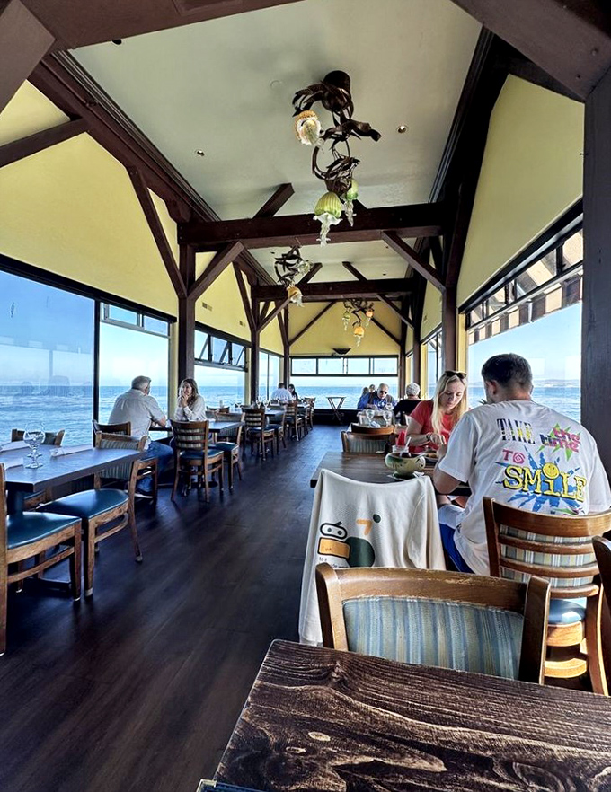 Dining room with a view that makes conversation optional. When the Pacific Ocean is your wallpaper, who needs small talk?