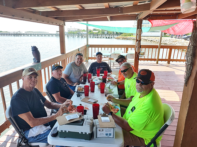 The waterfront deck &ndash; where seafood tastes even better with a side of lagoon views and salt-tinged breezes.