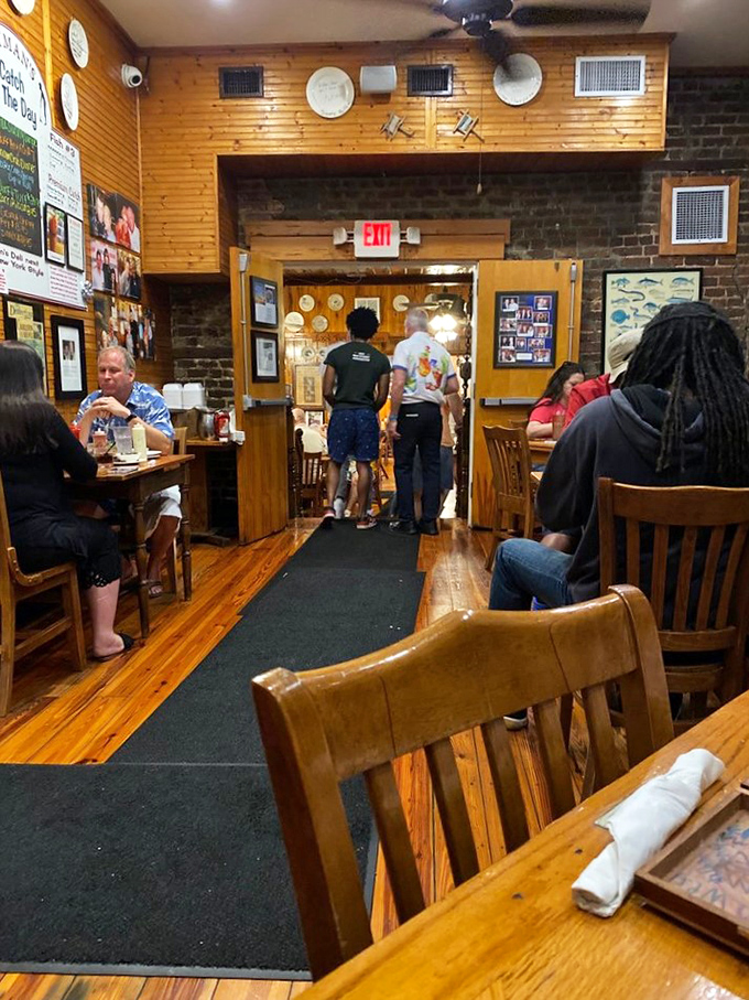 The bustling dining room where wooden chairs have supported decades of happy diners and countless "you've got to try this" moments.