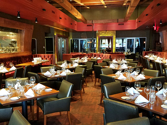 The dining room feels like a modern lodge where power brokers and celebration-seekers alike find common ground in exceptional food.