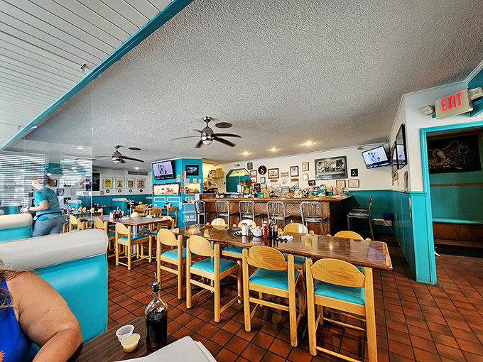 Not so much a dining room as a community living room, where the conversation flows as freely as the coffee refills.