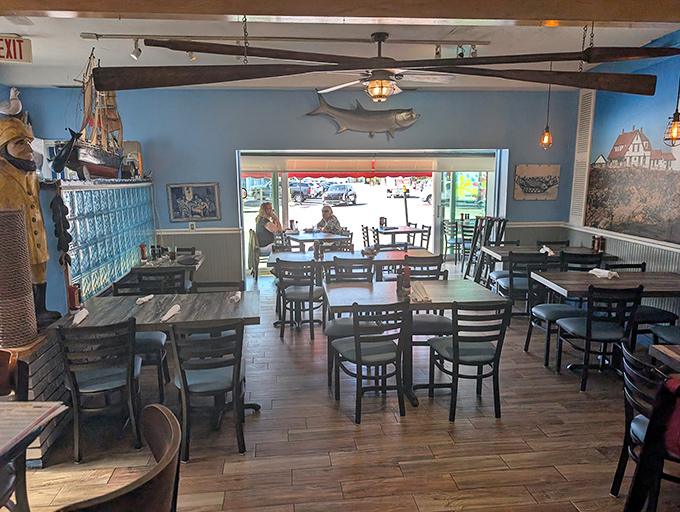 The dining room feels like the captain's quarters of a well-loved fishing vessel&mdash;minus the seasickness and with much better food.