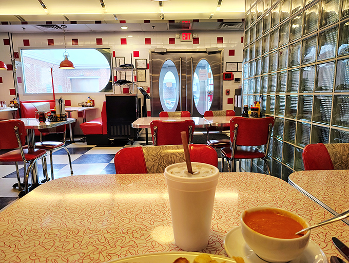 The diner's interior feels like a warm hug from your favorite aunt&mdash;comforting, familiar, and guaranteed to make everything better.