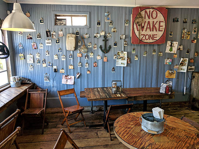 The blue-walled dining area, adorned with photos of happy customers, feels like eating at a friend's beach house&mdash;if your friend happens to be a seafood wizard.