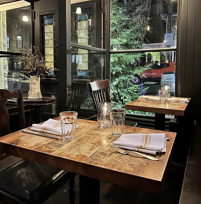 The dining room buzzes with conversation and the kind of energy good food creates. 