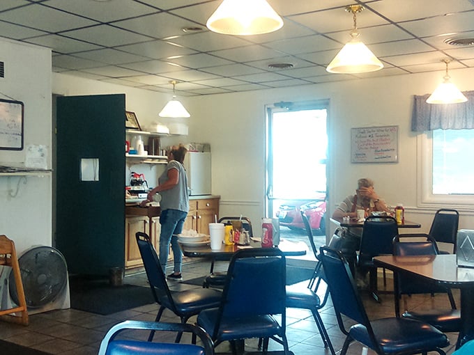 The dining area hasn't changed since Carter was president, and that's exactly why the regulars keep coming back decade after decade.