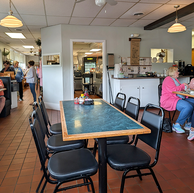 The dining area exudes that rare "comfortable stranger" vibe&mdash;where everyone feels welcome but nobody bothers you while you're having a religious experience with your meal.
