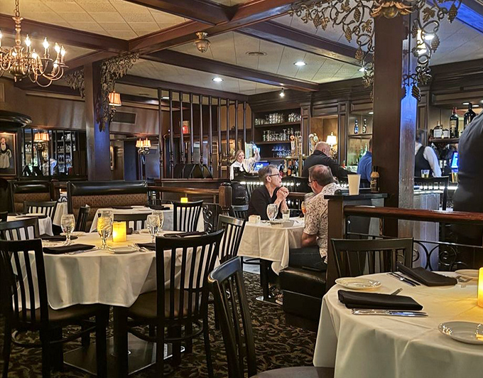 The dining room hums with conversation and clinking glasses, creating that perfect soundtrack of a restaurant where food and fellowship intertwine.