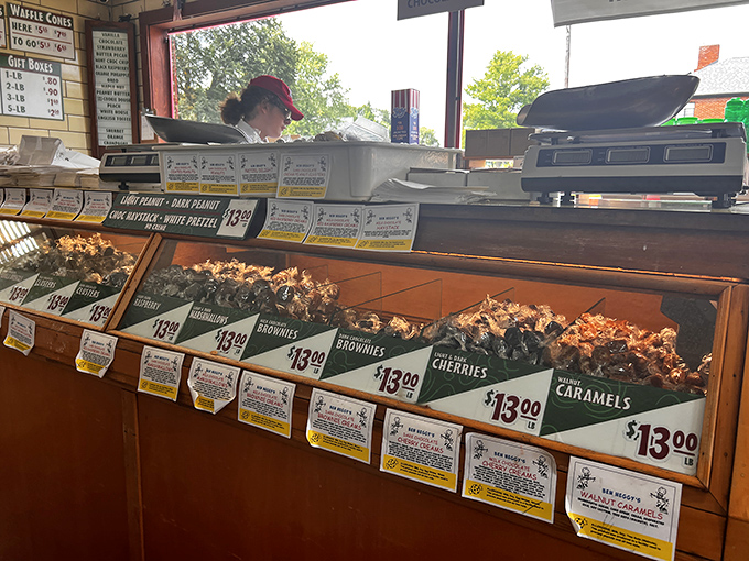 Behind this display case lies more temptation than most people can handle in one visit.