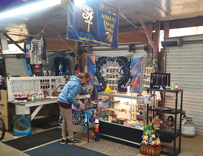 Crystals, incense, and spiritual trinkets await the curious shopper looking to add a touch of mysticism to their home.
