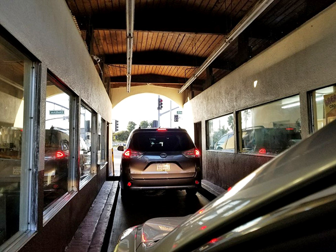 The inner sanctum of donut desire, where your car becomes a sweet chariot delivering you toward deep-fried nirvana.